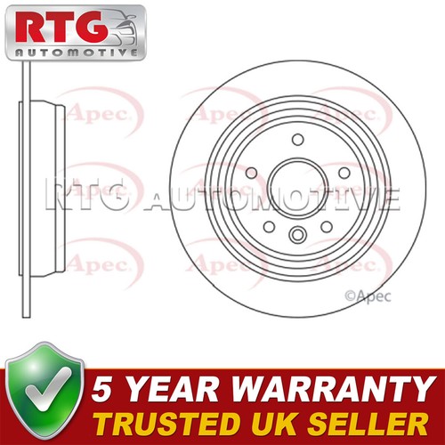 Rear 1x Brake Disc Fits Land Rover Freelander 2 2006-2014 2.2 D TD4 3.2 ...