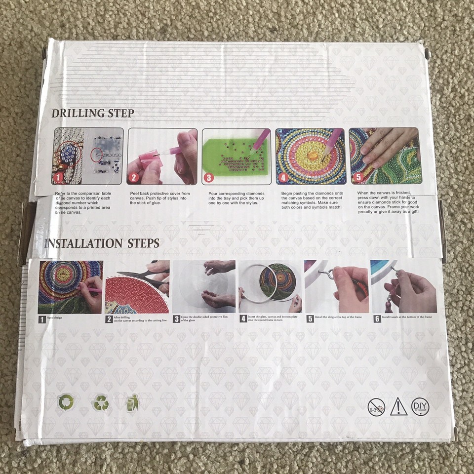 Diamond Painting Crystal Arts Round Frame - Butterfly - Pink Pendant ...