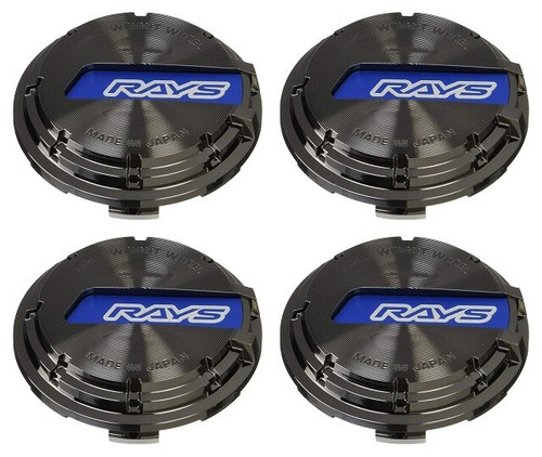 Set of 4 Rays GL Center Caps Blue Black for 57DR 57CR 57XTC 57XR 57FXZ ...