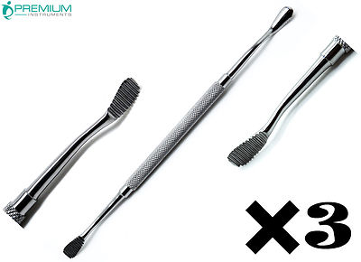 3 Pcs Dental Surgical Files #12 Double Ended Grafting Premium ...