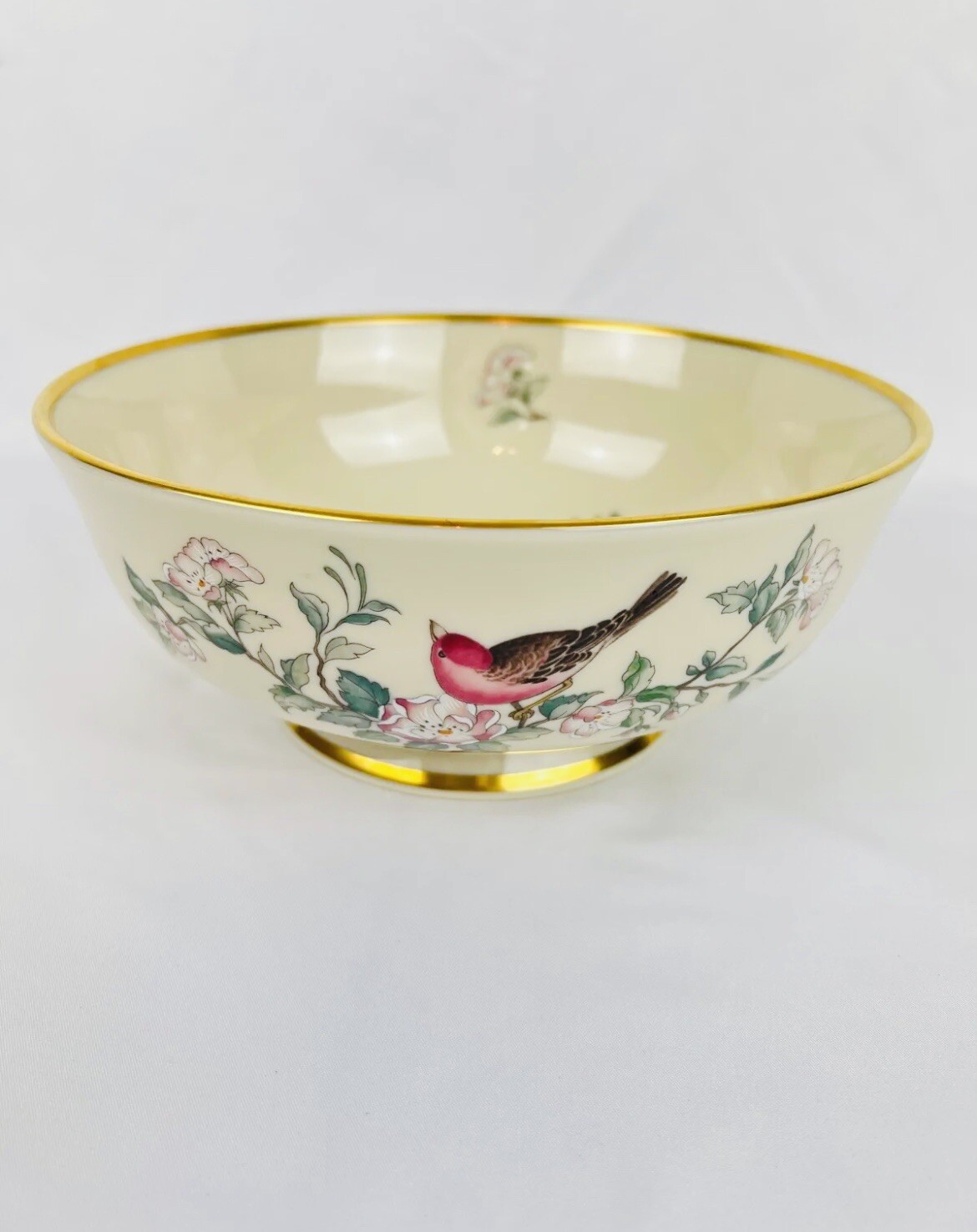 Lenox China SERENADE Large Footed Bowl Hand-Decorated 24k-Gold 8.75" | eBay