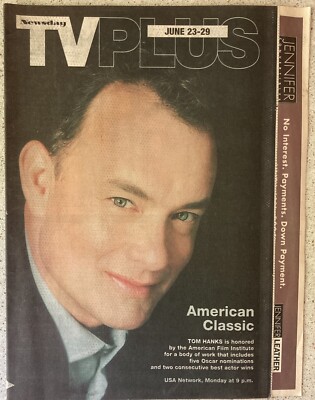 TOM HANKS American Film Institute Newsday Local TV Guide June 23 2002 ...
