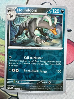 Houndoom Reverse Holo English Pokemon TCG BKCF977 | eBay