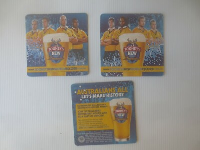 complete set of 3 TOOHEYS NEW Brewery,WALLABIES 2007 Issued BEER ...