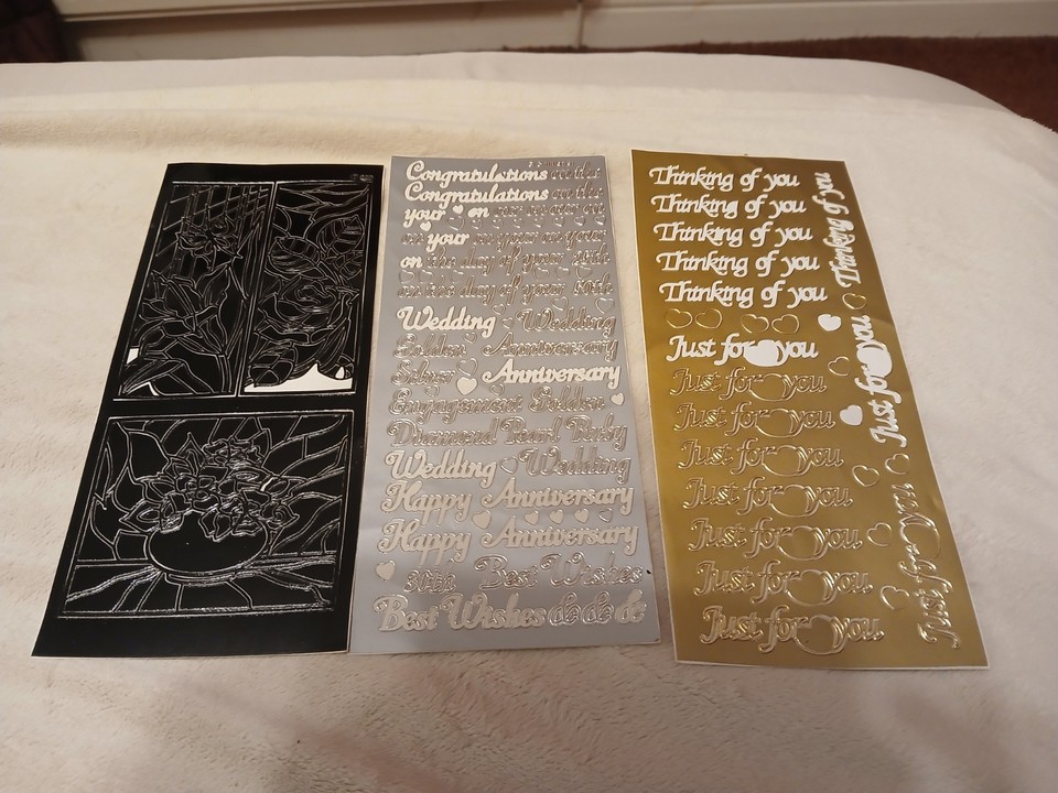 BUNDLE 12 x Self Adhesive Peel Off Stickers. Mixed colours and themes ...