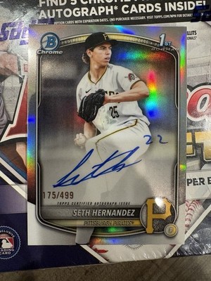 2025 Bowman Draft Pittsburgh Pirates Seth Hernandez Auto #CPA-SH ...