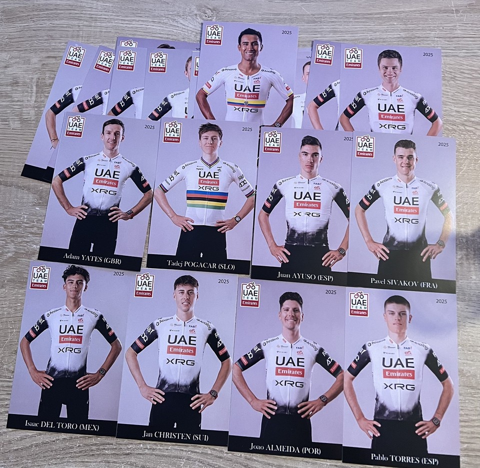 CYCLISME CYCLING WIELRENNEN CARTES UAE TEAM EMIRATES - XRG 2025 NEW | eBay