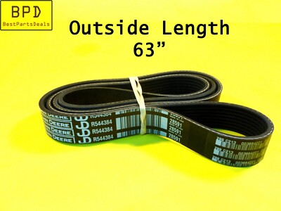 Genuine JOHN DEERE Tier 2 6068 6.8L DIESEL 63" Serpentine Belt OEM ...