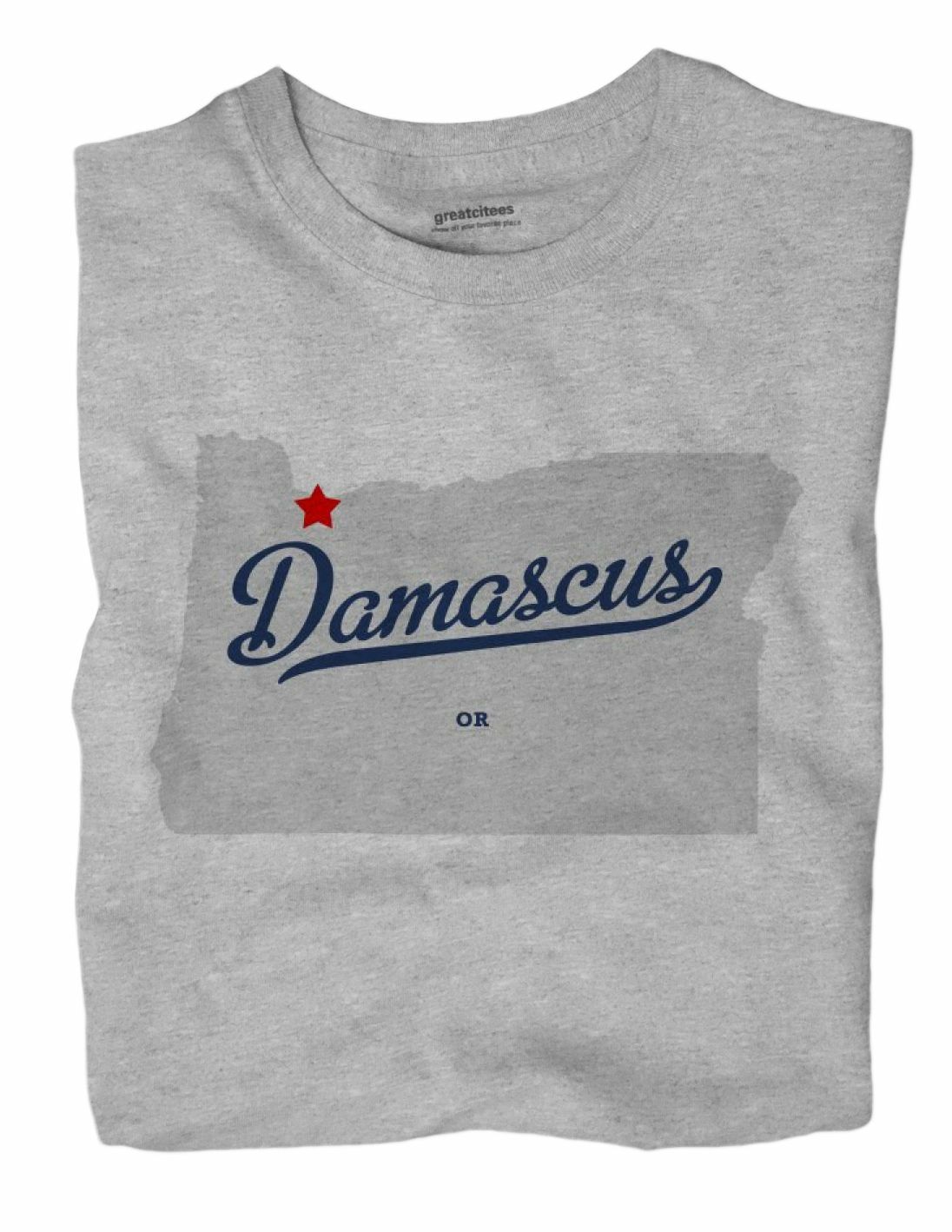 Damascus Oregon OR T-Shirt MAP | eBay