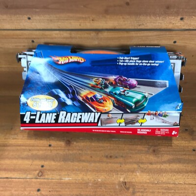 HOT WHEELS 4 LANE RACEWAY 6 FT. FOLDING PORTABLE RACE TRACK 2006 MATTEL ...