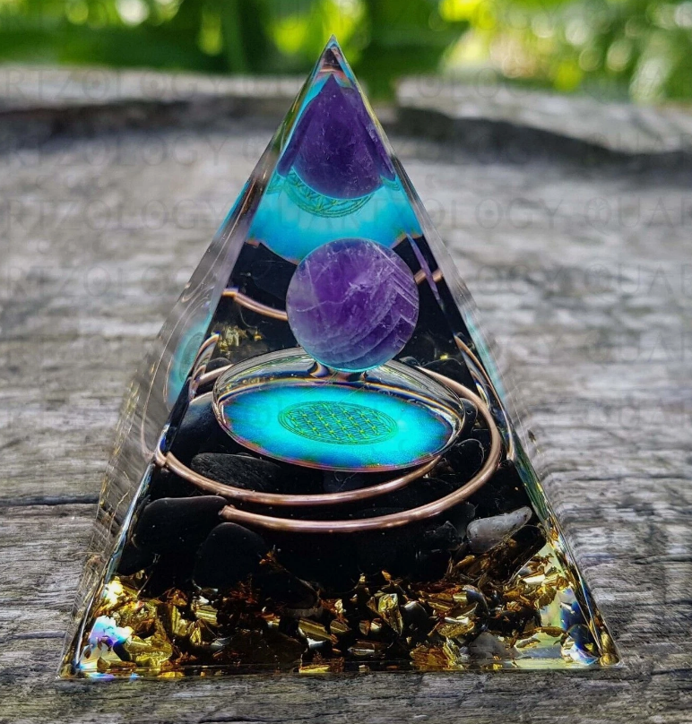 Orgonite Pyramid Positive Energy Generator EMF Protection Orgone ...