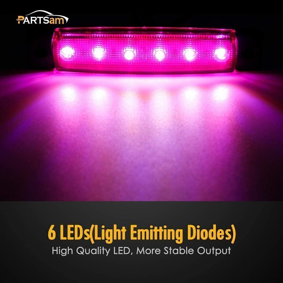 20Pcs 6LED Oblong Boat Truck Trailer Lorry Side Marker Indicators ...