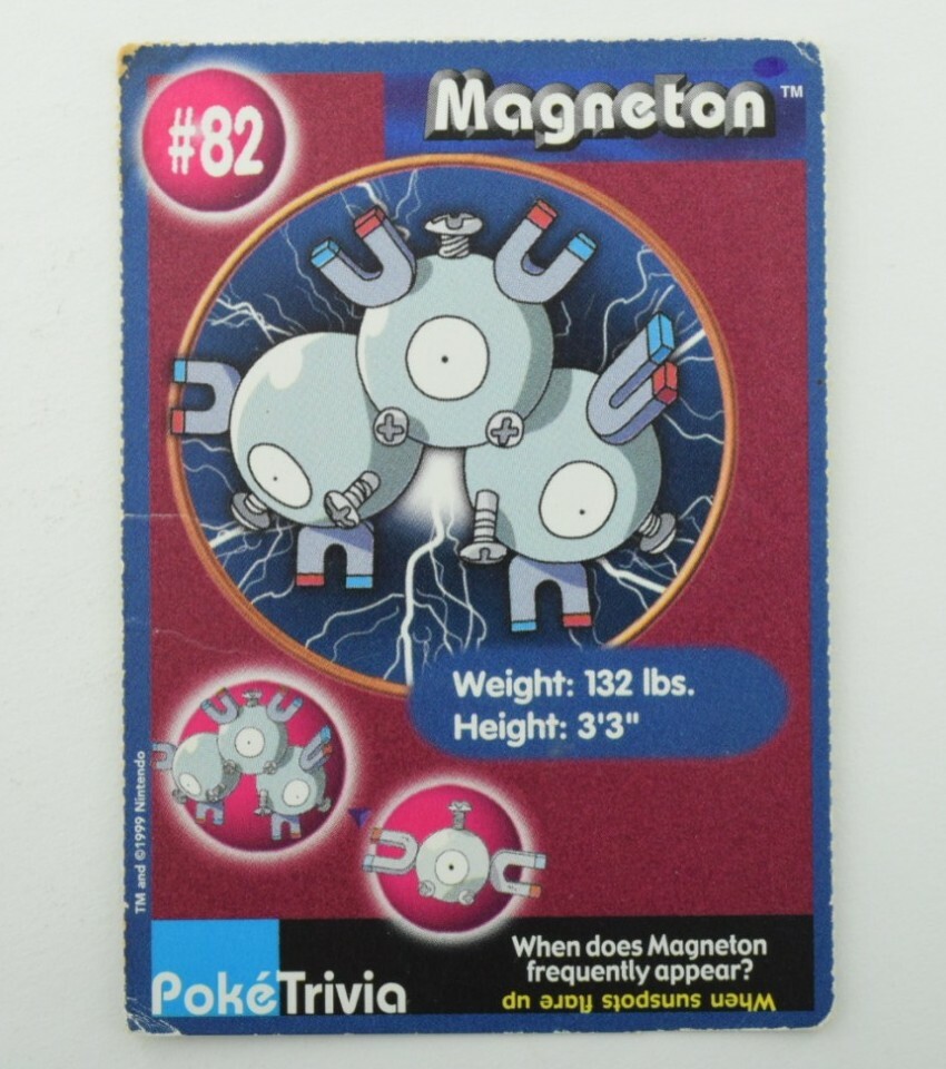 Magneton #82 & Magnemite #81 Burger King Promo Pokemon Card 1999 ...