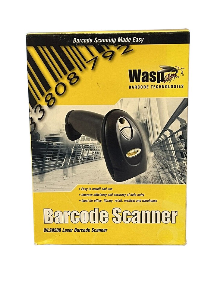 Wasp Handheld Laser Barcode Scanner - WLS9500 for sale online | eBay