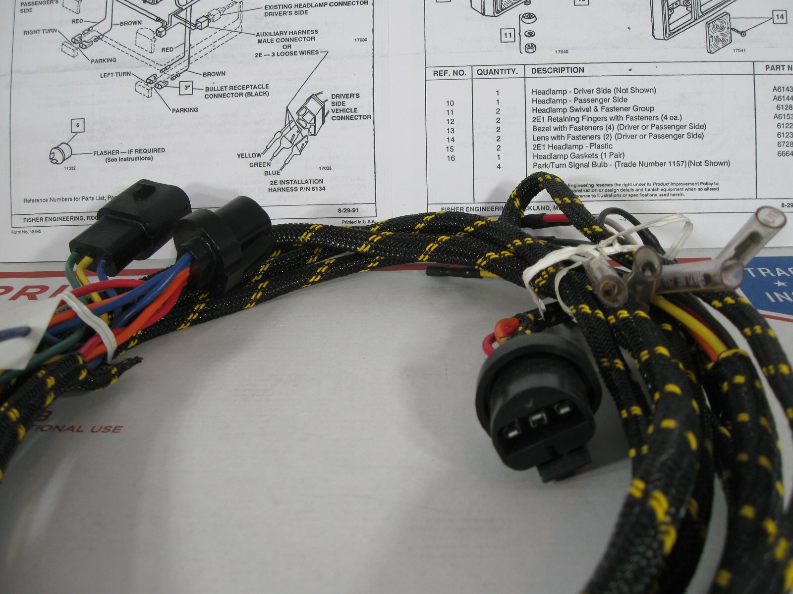 WESTERN 60586 FISHER 6133 PLOW LIGHT HARNESS FOR CONVENTIONAL 4-WIRE ...
