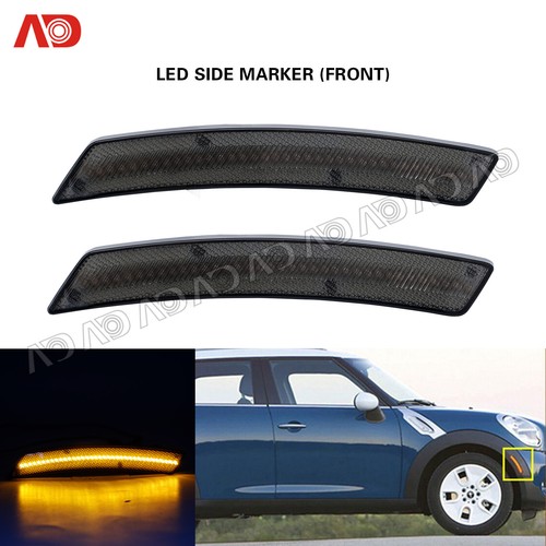 Smoke Lens Front Amber LED Side Marker Light For MINI Cooper R55 R56 ...