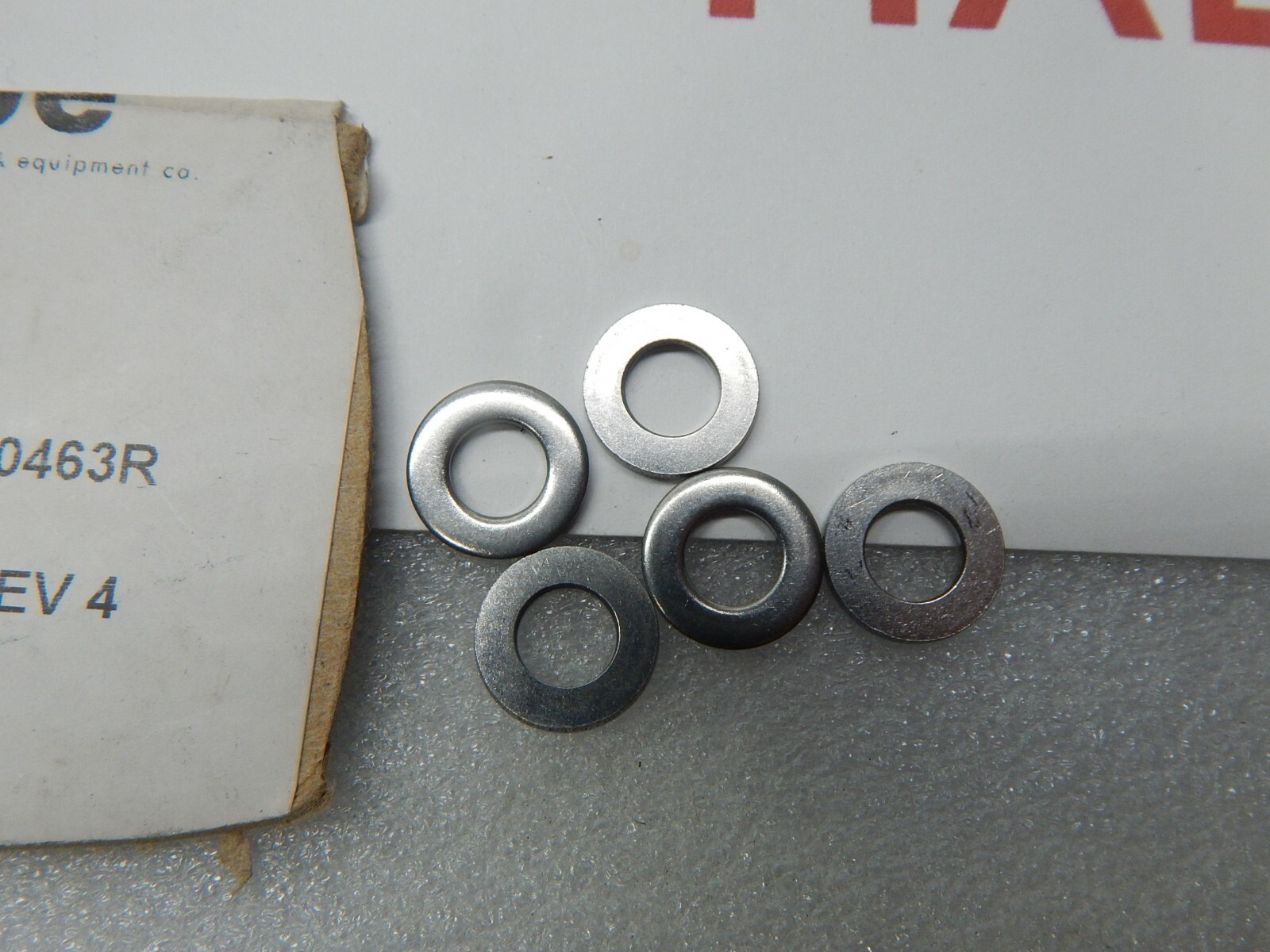 NAS1149C0463R or AN960C416 1/4 SS Flat Washer 25PK .265 ID X .5 OD X ...