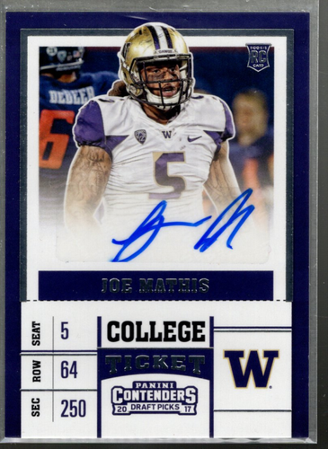 B4630 - 2017 Panini Contenders Draft Picks #294 Joe Mathis RC Auto | eBay