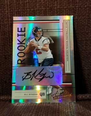 Autographed B.J. Symons 2004 Absolute Memorabilia Rookie Card #161 #d ...