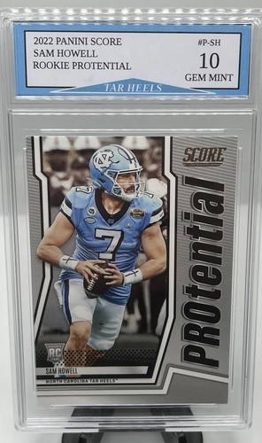 2022 Panini Score Sam Howell Tar Heels / Commanders Rookie Card Gem ...
