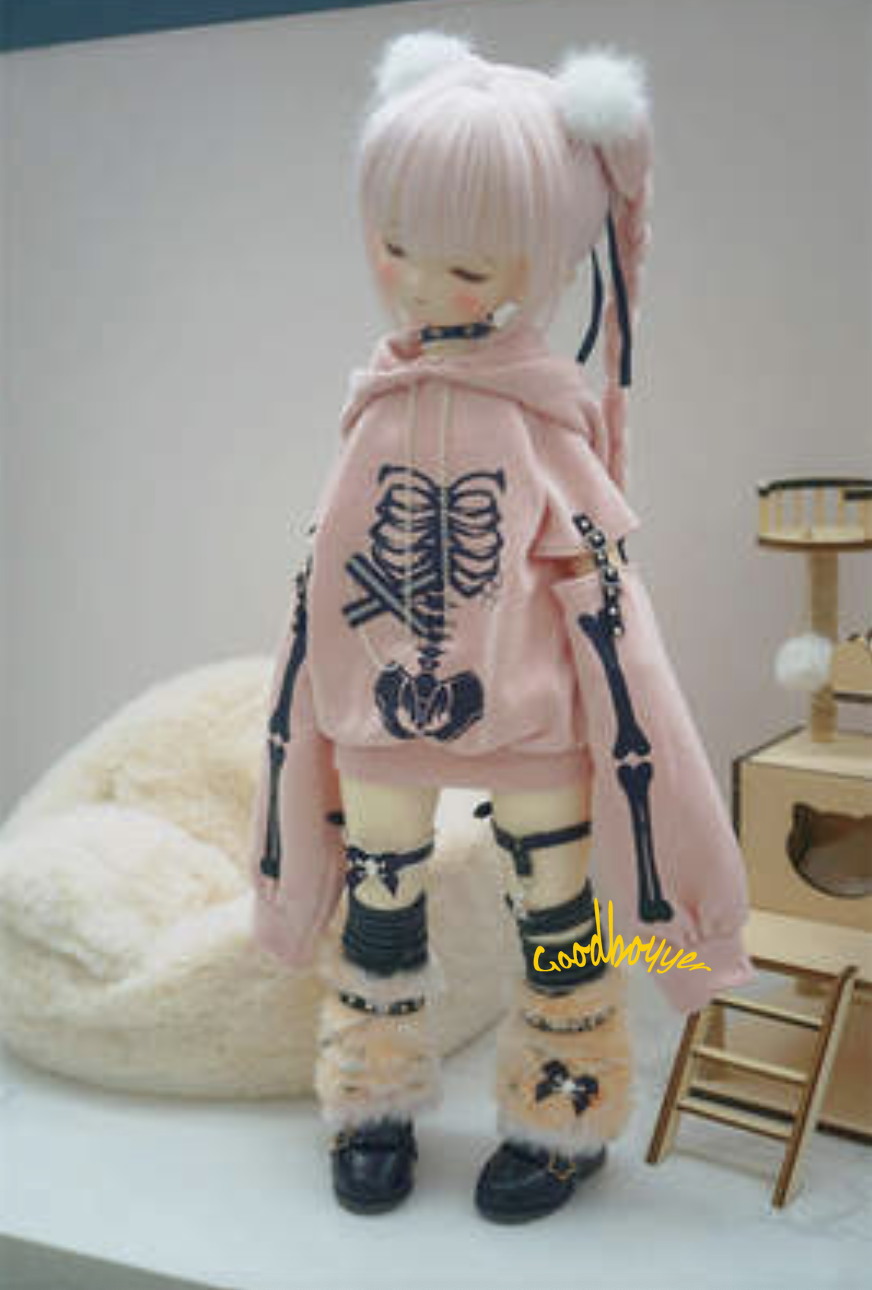 Pink Skeleton Clothes Outfit 5 Pcs Set for 1/4MSD/MSD Puyoo Shoushou ...