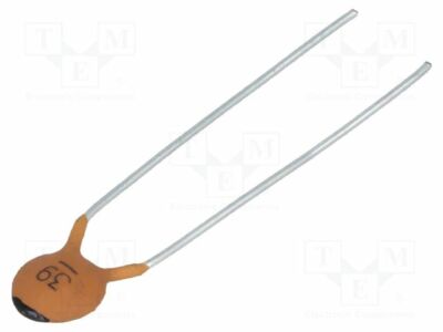Capacitor: Ceramic C0G 39pF ±10% 100V THT 5mm CC-39/100 Ceramic ...