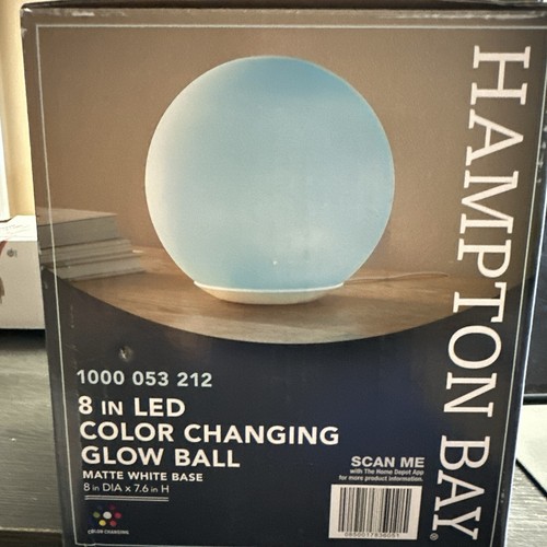 Hampton Bay 8 in. Color Changing LED Glow Ball Lamp | eBay