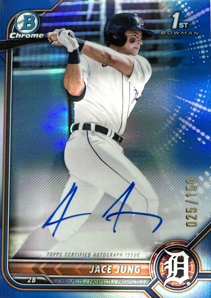 2022 Bowman Draft - Chrome Draft Pick Autographs Blue Refractor #CDA-JJ ...