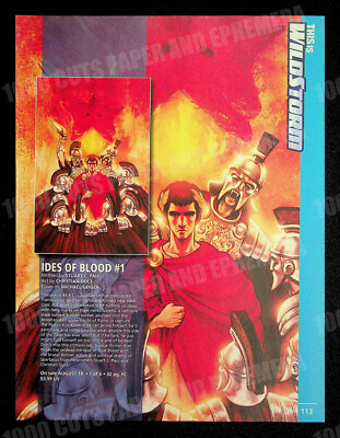 Ides of Blood DC WildStorm Comics 2010 Trade Print Magazine Ad Poster ...
