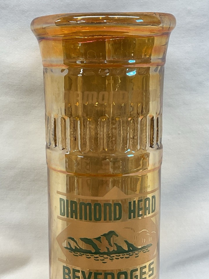 Rare 1 of a Kind Diamond Head Beverages Carnival Glass Soda Coca Cola ...