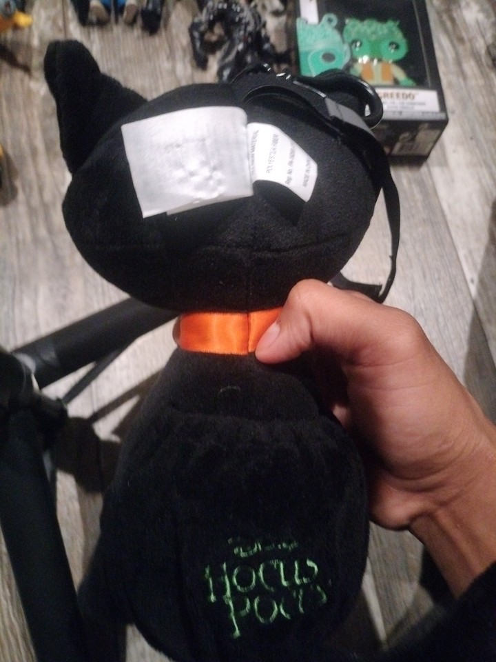 Disney Hocus Pocus Thackery Binx Buddy Plush Black Cat Light Up Green ...