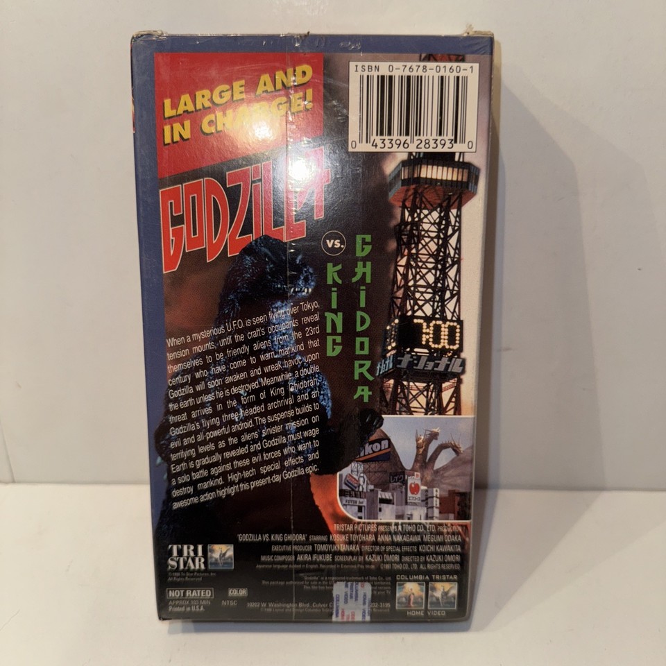 Vintage Godzilla Vs. King Ghidorah 1998 Tri Stars VHS Sealed | eBay