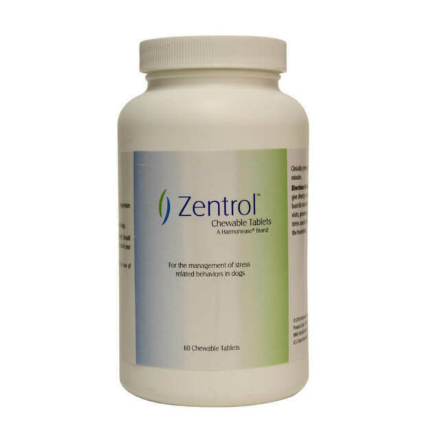 Zentrol Chewable Tablets for Stress Related Behavior in Dogs 60 Count ...