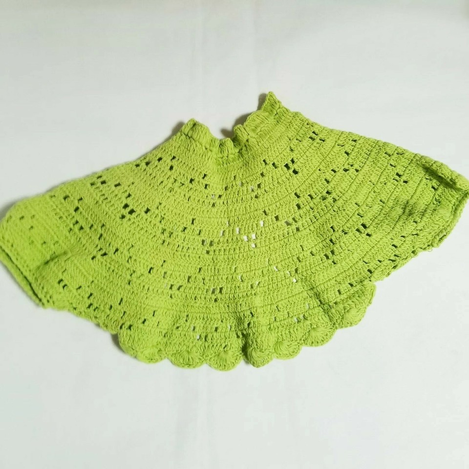 Baby Greggy Toddler Warm Shrug Cape Top One Size Handmade Green Neon ...