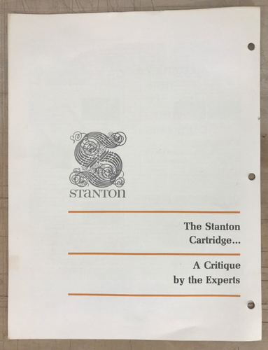 Vintage 1970 STANTON 681EE and 500E Cartridge Sales Brochure | eBay