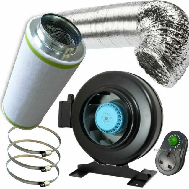 6" 150mm SystemAir A1 L1 Extractor Fans Carbon Filter Rhino Pro for ...