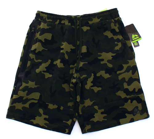 RBX Green & Black Camo Fleece Jogger Shorts Quick Dry Wicking Men's M ...