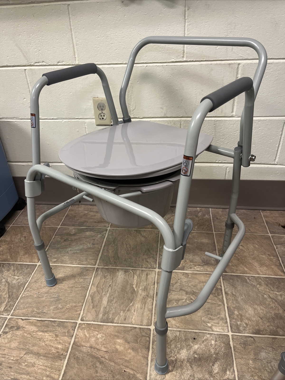 Lumex 3 in 1 Bedside Commode, Raised Toilet Seat, Safety Rail, 300 lb ...