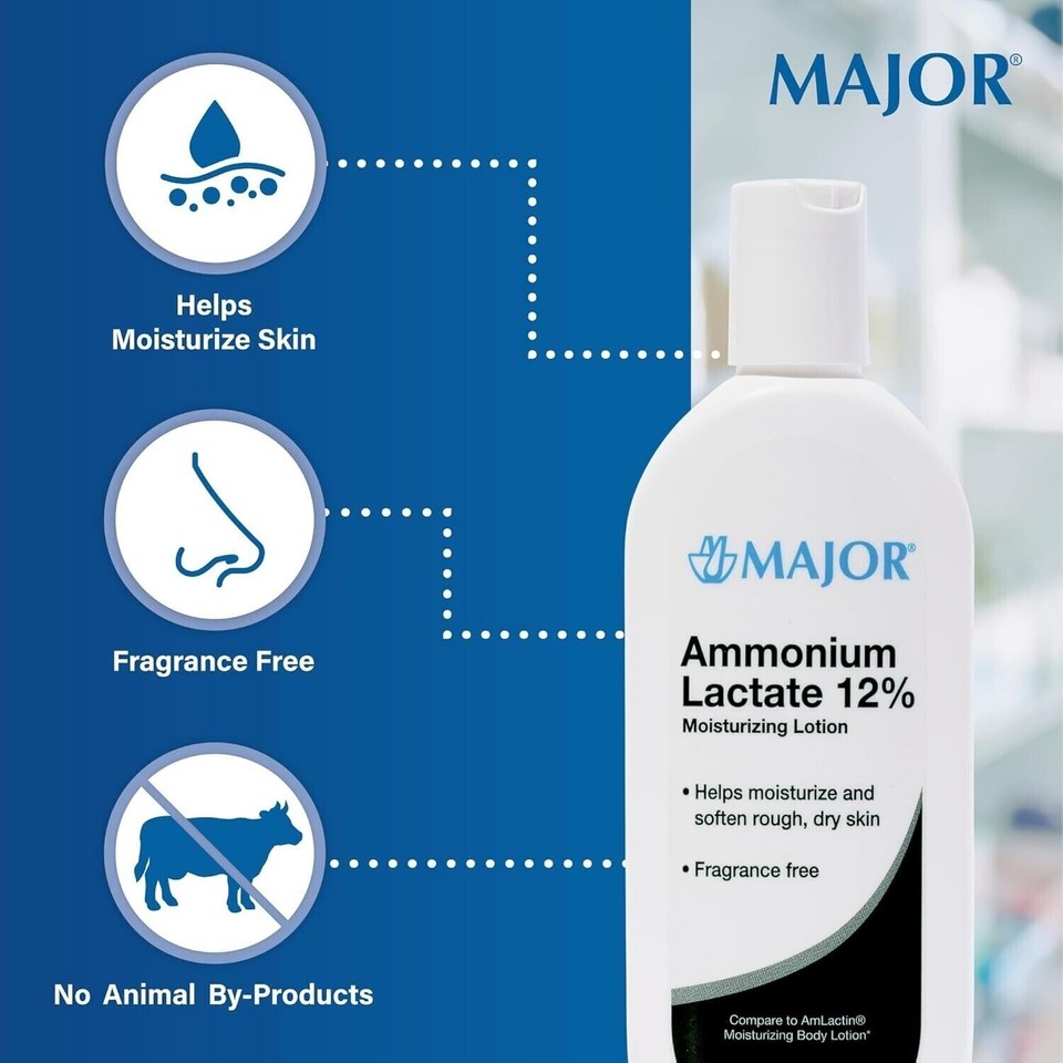 Major Ammonium Lactate 12% Hand and Body Moisturizer Lotion 8 oz. | eBay