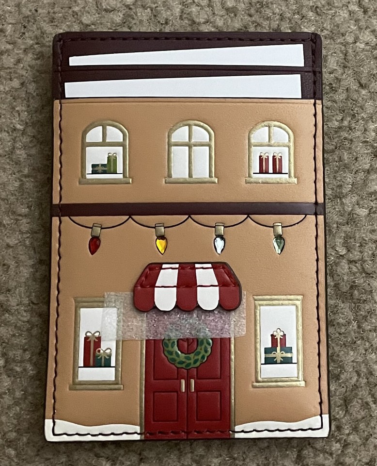 Kate Spade New York Oh What Fun Gingerbread House Small Slim Cardholder ...