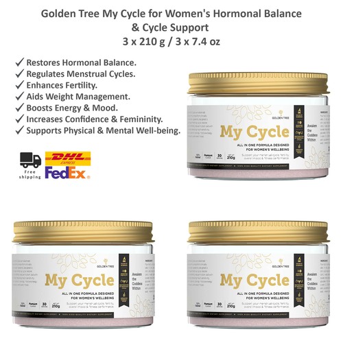 Golden Tree My Cycle for Women's Hormonal Balance & Cycle Support x3 ...