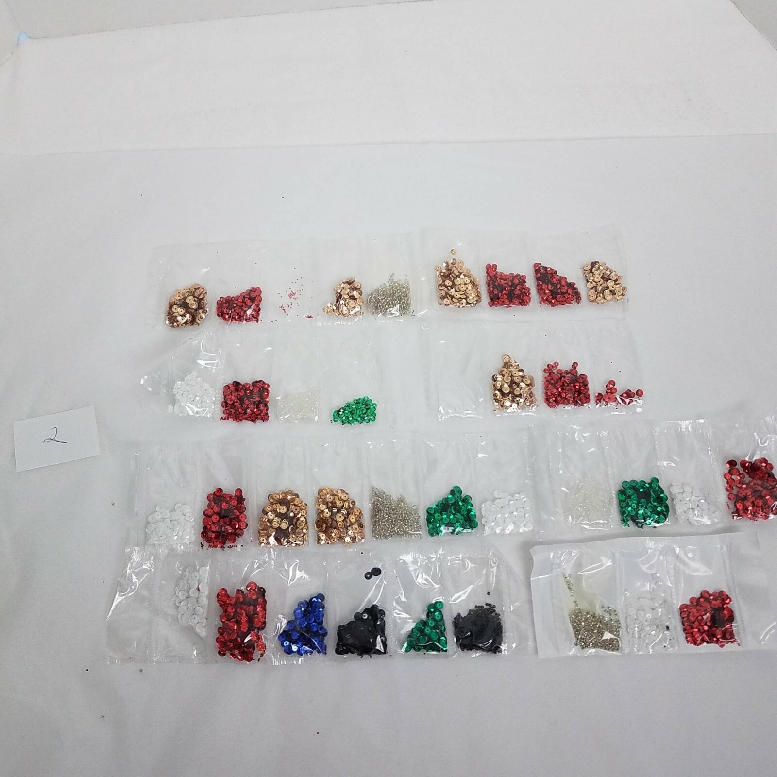 Lot of 35+ Vintage Sequin Packs Red Green Gold Black White Silver ...