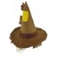 Pointed Raggedy Look Hillbilly Scarecrow Patched Costume Hat with ...
