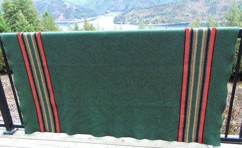 PENDLETON VIBRANT YAKIMA TRIBE CAMP HUNTERS WOOL BLANKET~ 60" x 76 ...