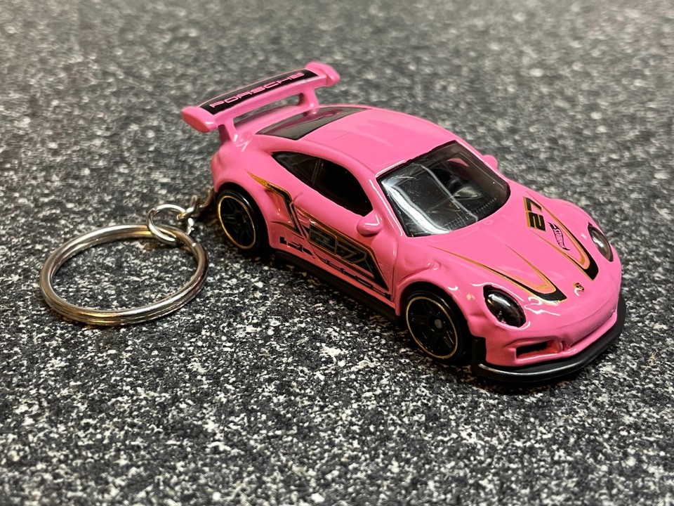 Fits Porsche 911 GT3RS Keychain Pink Hot Wheels Matchbox 991 | eBay