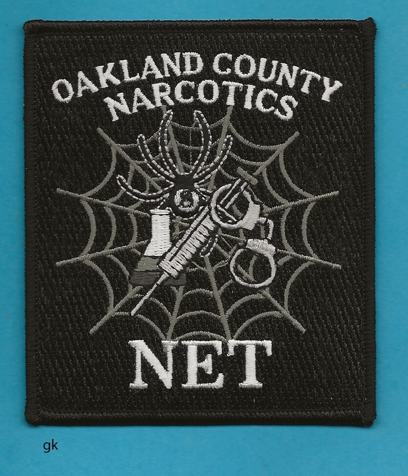 OAKLAND COUNTY MI NARCOTICS NARCOTICS ERADICATION TEAM SHOULDER PATCH ...