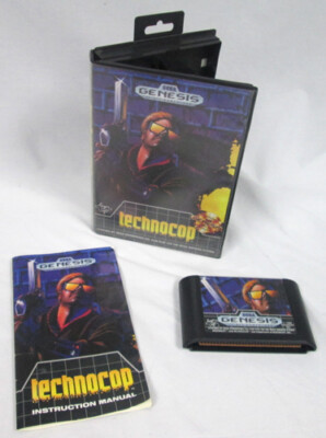 Techno Cop Technocop RARE Sega Genesis1988 CIB Tested Rare Works ...
