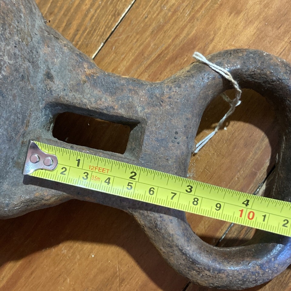 c1800s Cast Iron 50lb Chain Gang Prison Ball w Chain Slot & Handle Leg ...
