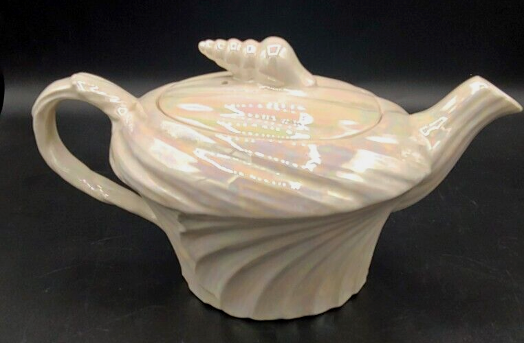 Royal Winton Grimwades Iridescent White Shell Sea Shell Teapot England ...