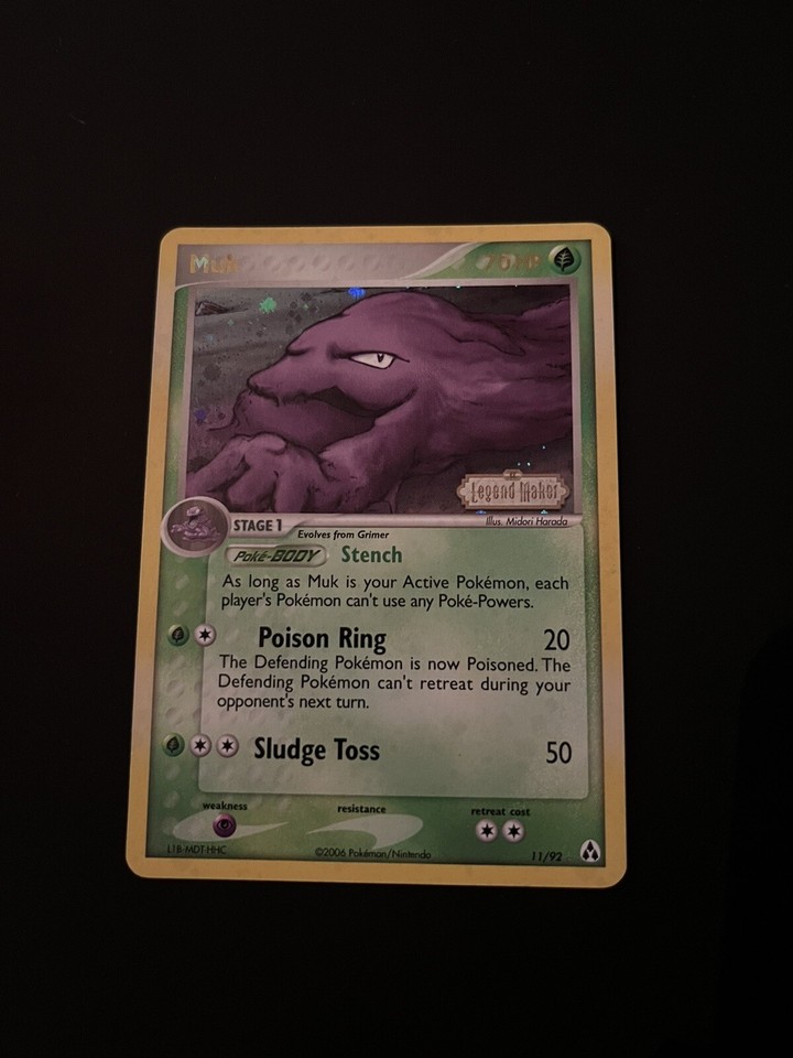 Pokemon Card - Muk - EX Legend Maker 11/92 Reverse Holo Stamped Rare | eBay